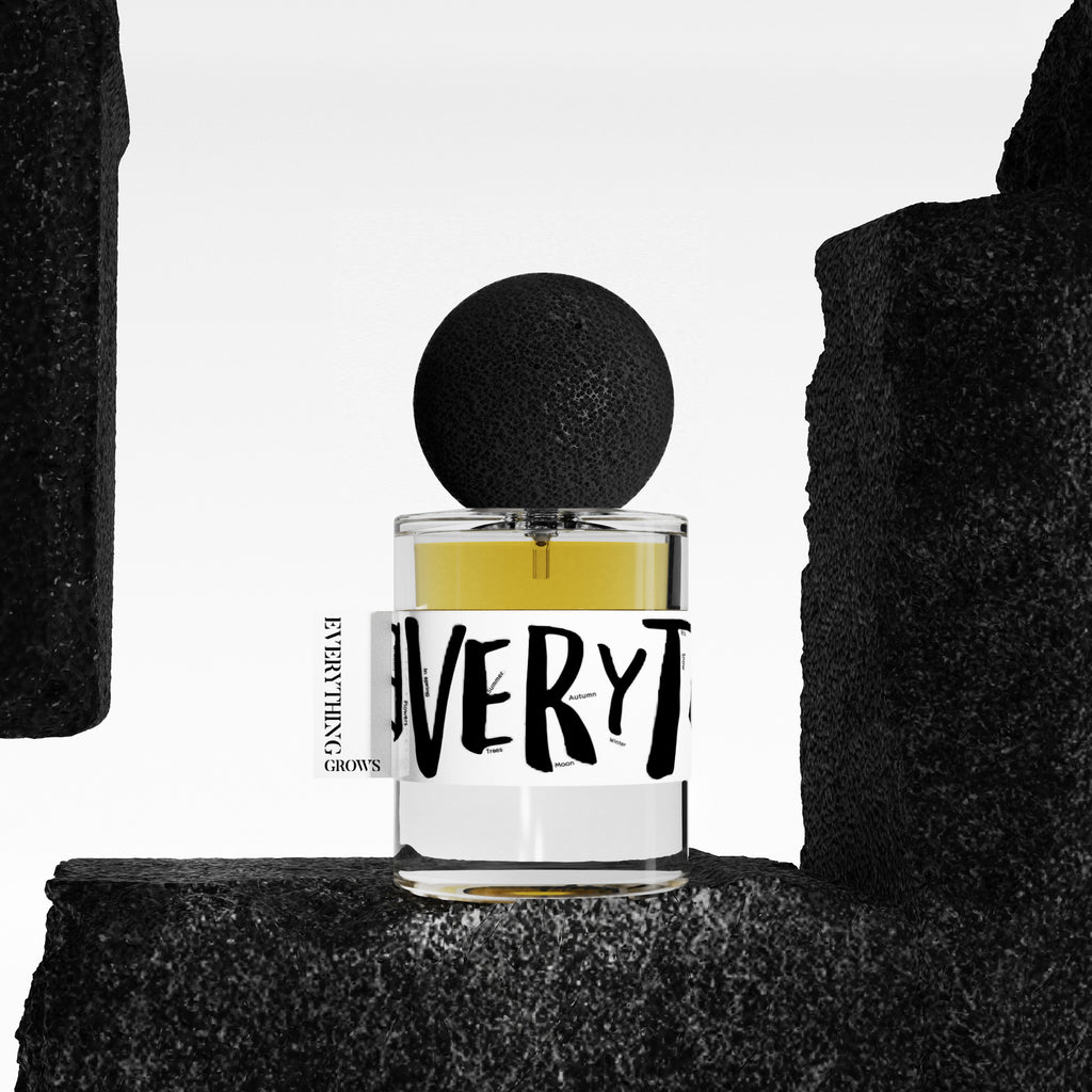 New Perfume Packaging Sticker Glass Bottle With Volcanic Stone Lid ...